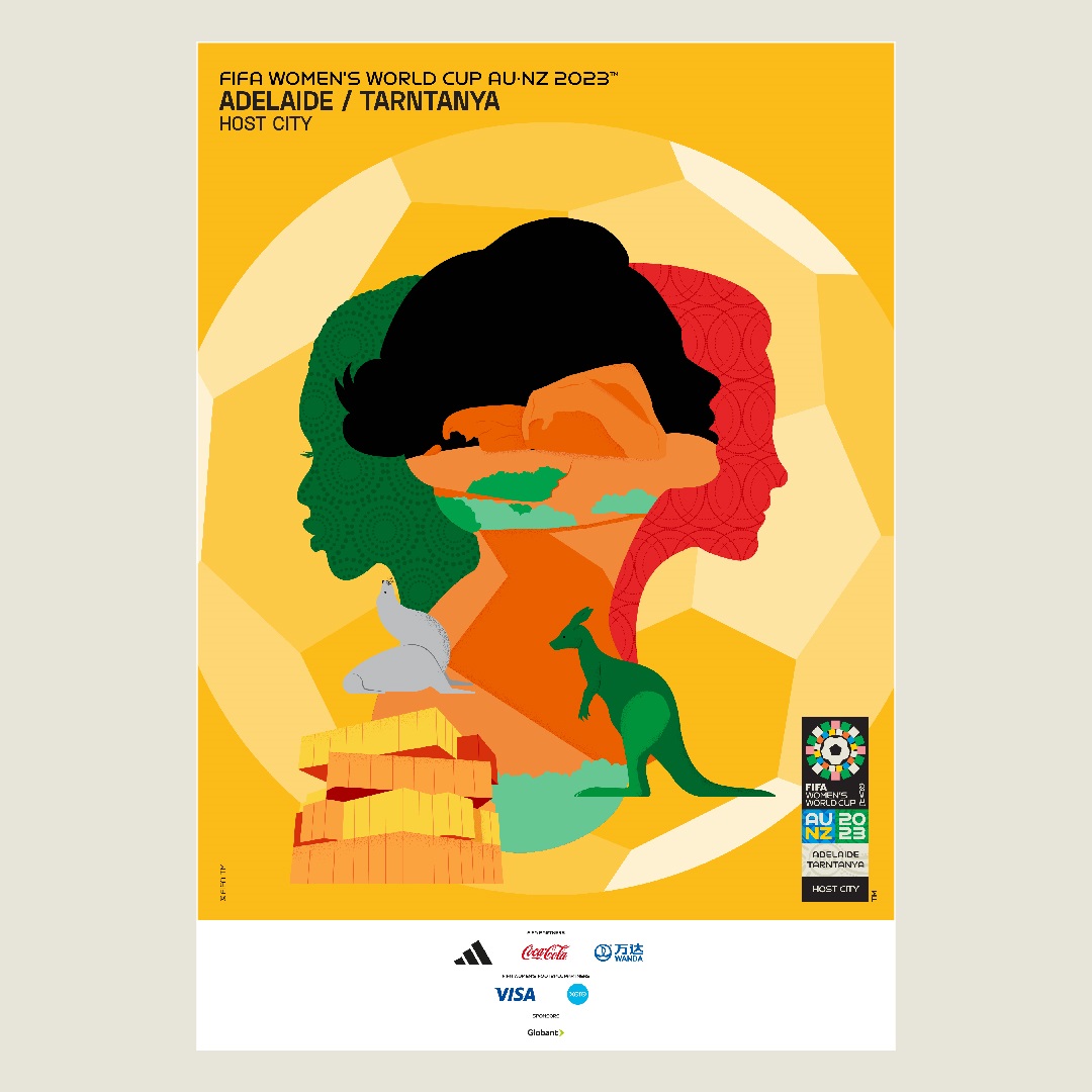 Póster oficial de la Copa Mundial de Fútbol Femenino 2023