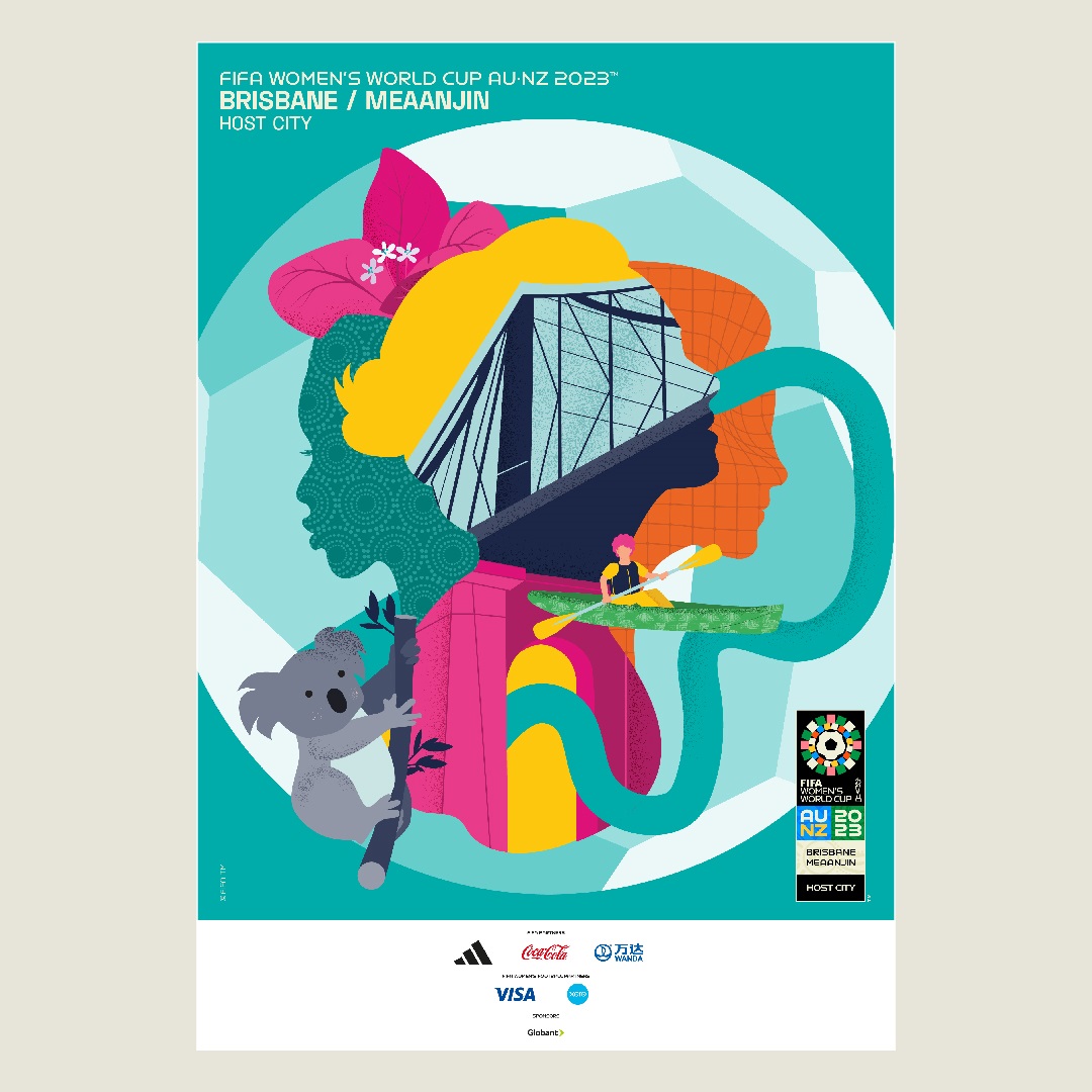 Póster oficial de la Copa Mundial de Fútbol Femenino 2023